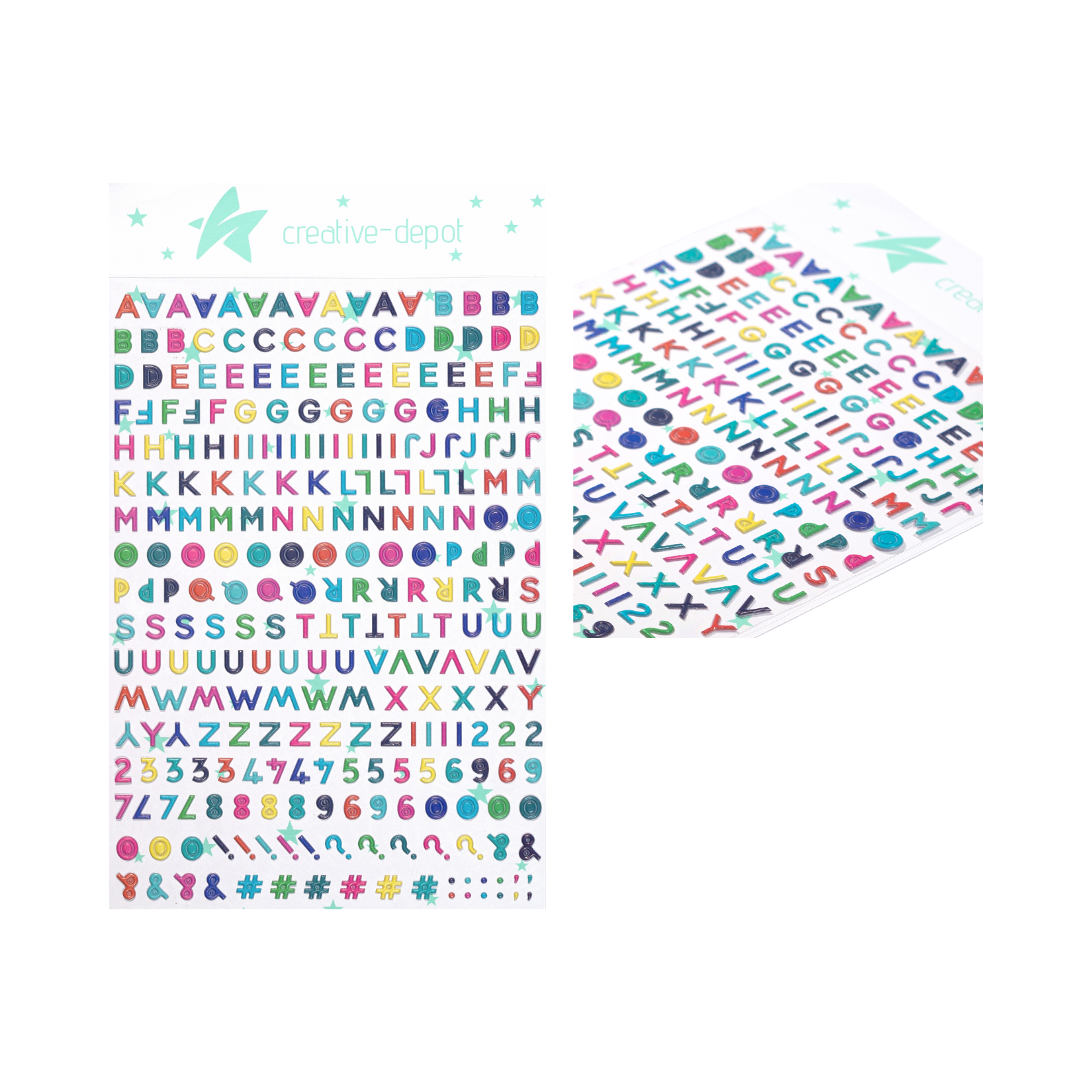 Puffy Sticker - Mini - ABC - Summer