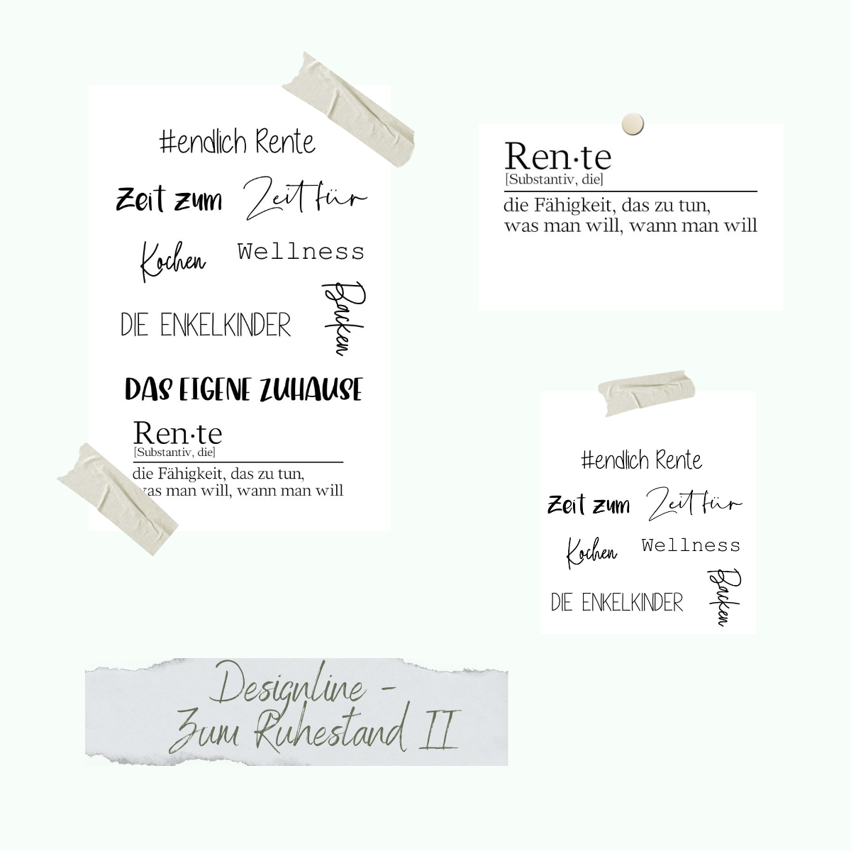 Stempelset - Designline - Zum Ruhestand II | CD-Stt-1129