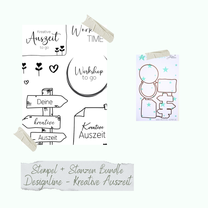 Bundle - Designline - Kreative Auszeit - Stempelset & Stanzen