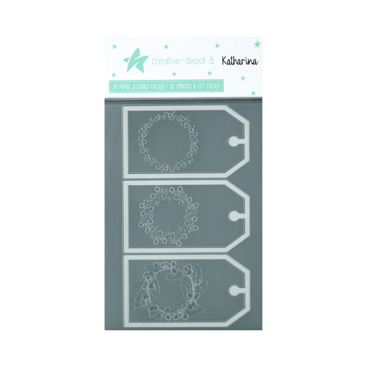 Cut & Emboss Folder - Pendant with 3D stars