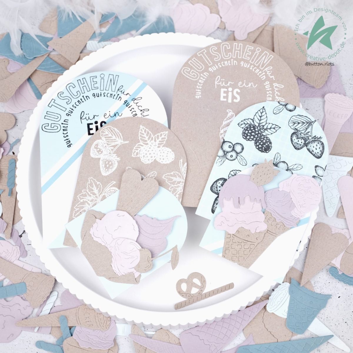 Die - Basic - Basis - Steckpostkarte - Bogenform