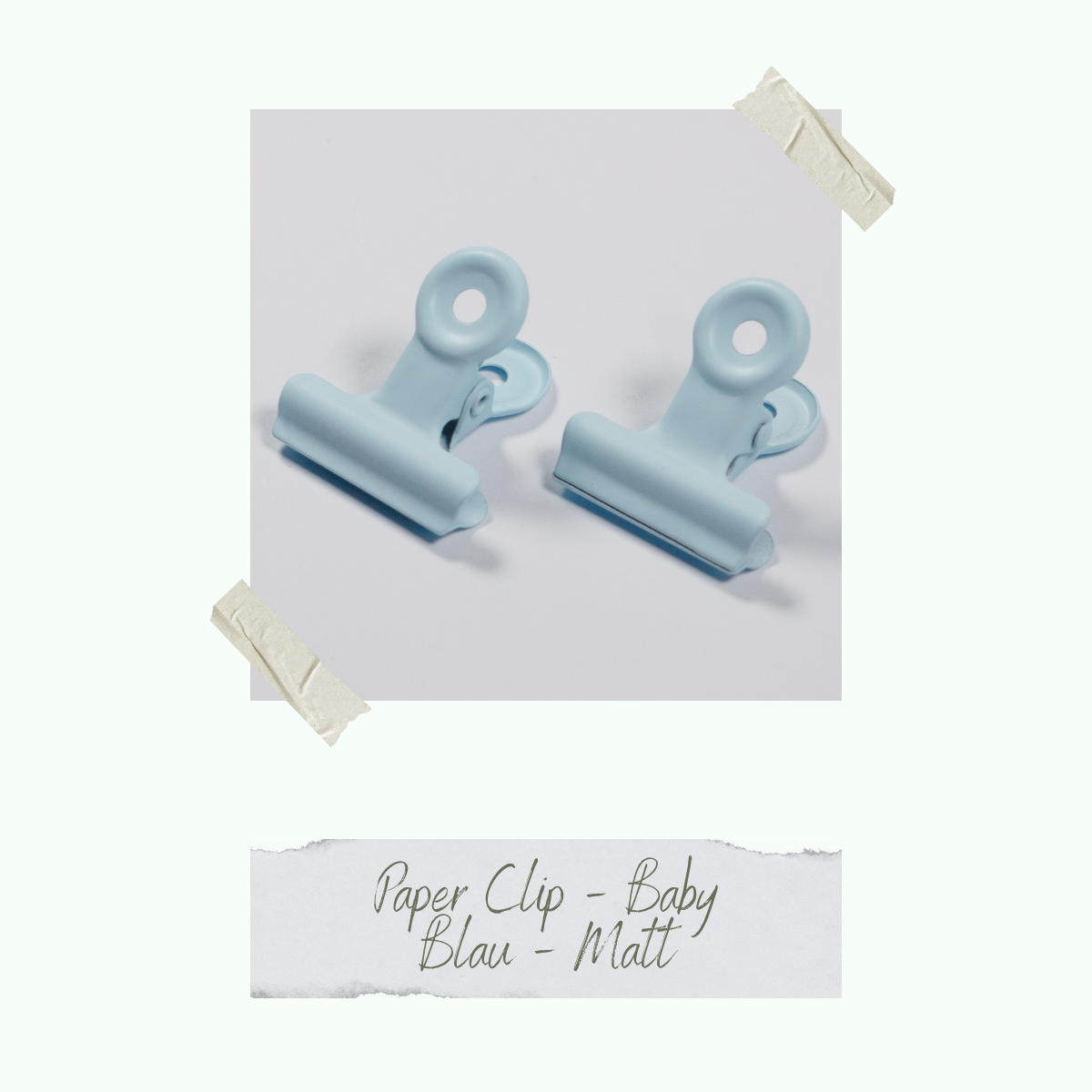 Paper Clip - Baby Blau - Matt - 2,5 x 2,2 cm | CD-ZB-056