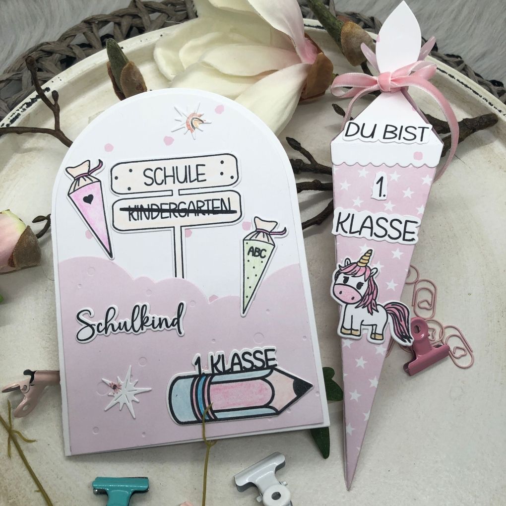 Die - Basic - Basis - Steckpostkarte - Bogenform