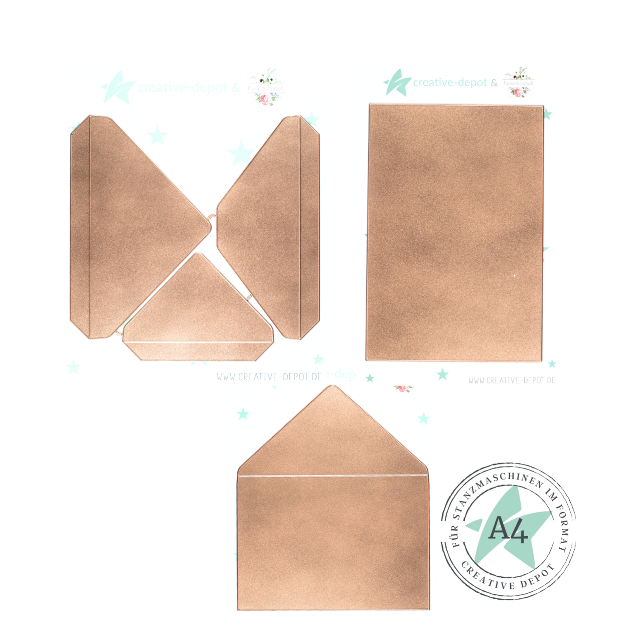 Die - Designline - Umschlag - B6 - Add On - Wellen Laschen