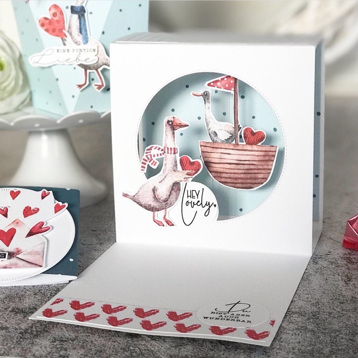 Designpapier - Designline - Verliebte Vögel - Kärtchen | CD-DP-613